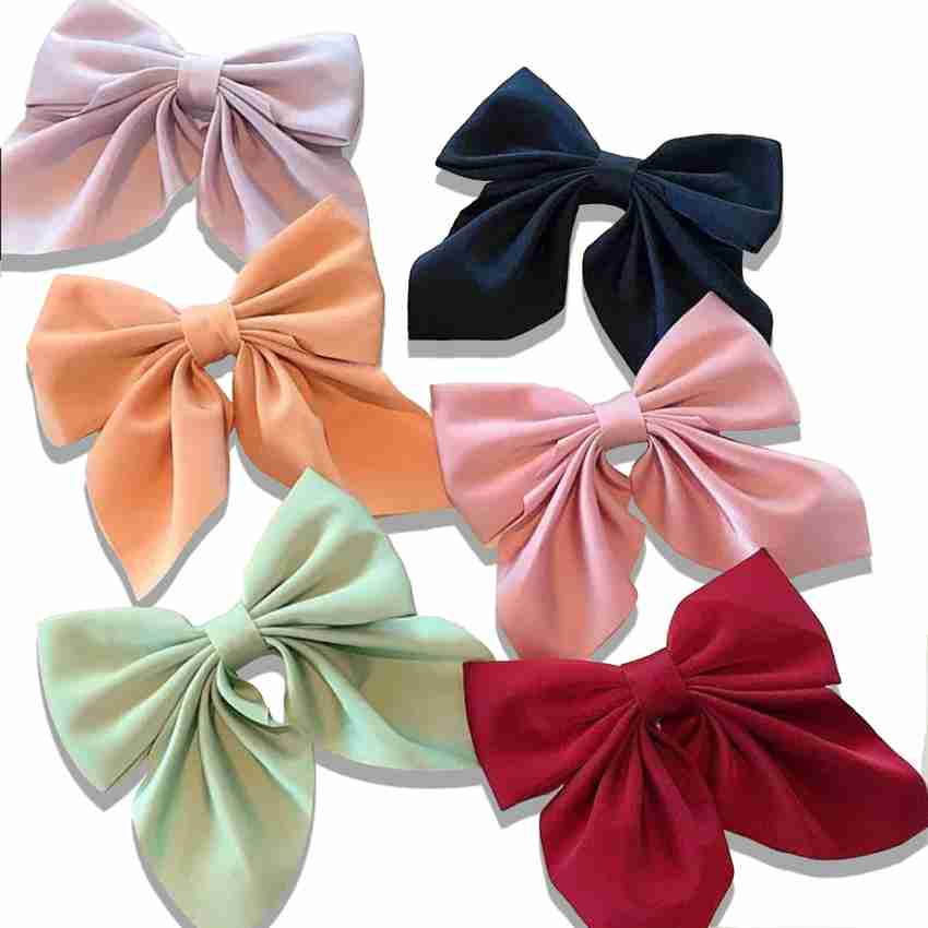 Pack Of 6pcs Hair Bows Ties For Girls Women French Bow Hair