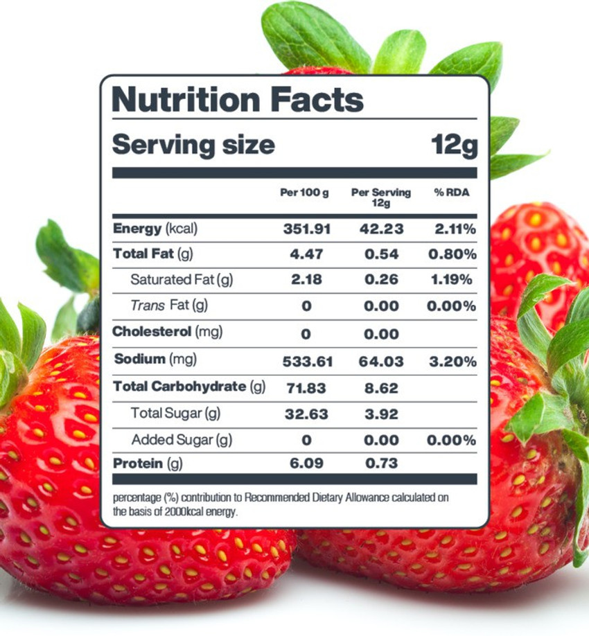 Freeze Dried Strawberries Nutrition Facts