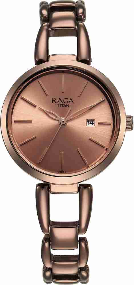 Buy Titan Analog Dial Grey Band Rose Gold Raga Viva, 48% OFF