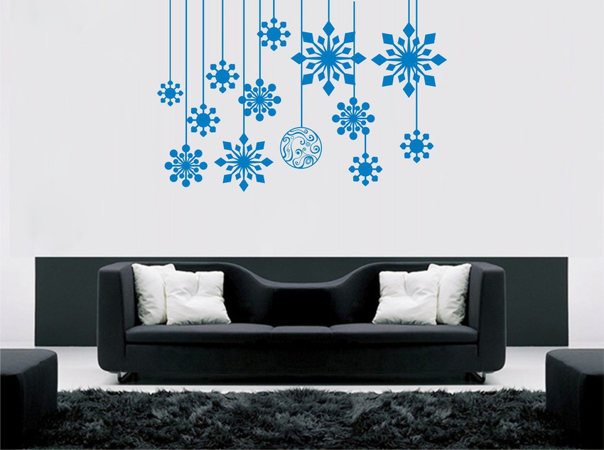 Vinyl Wall Decals Blue Snowflake