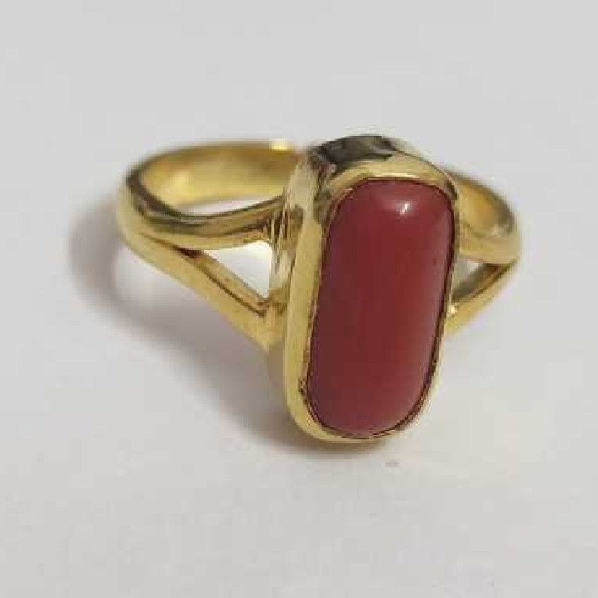 CEYLONMINE Moonga Ring Natural Original Gemstone Munga Red Coral Ring ...