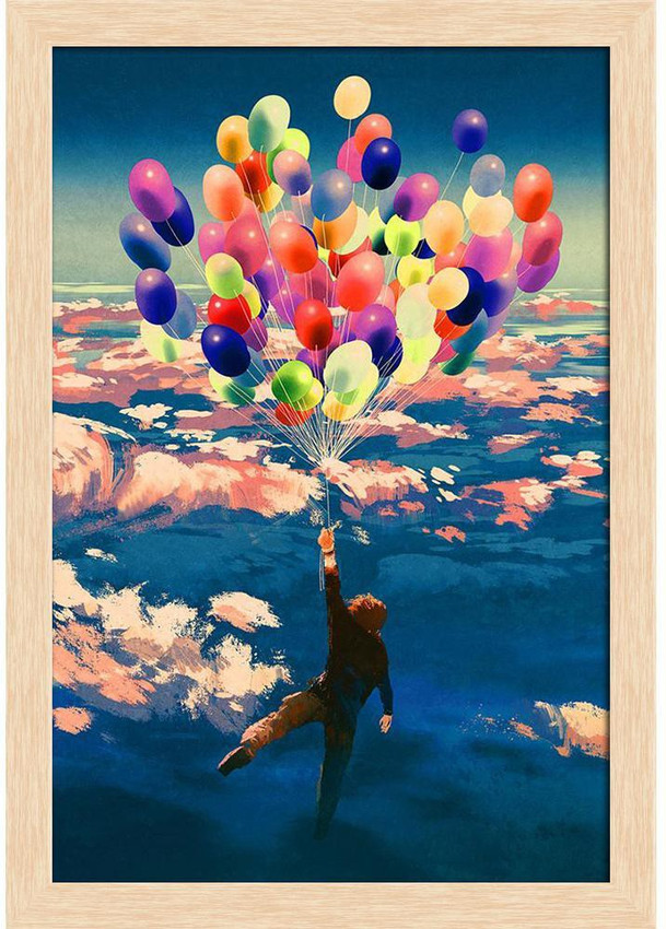 Man Flying Painting