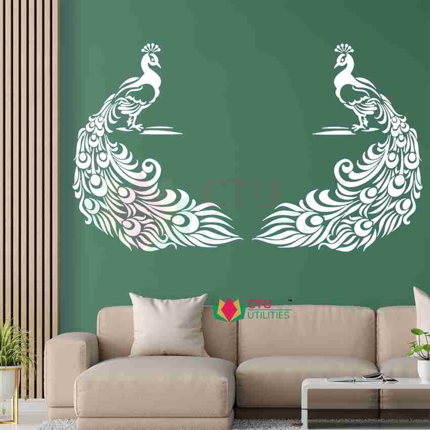 Peacock Wall Stencil