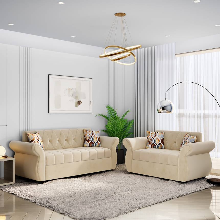 Buy Bharat Lifestyle Alina Fabric Sofa Set at Ubuy Liberia