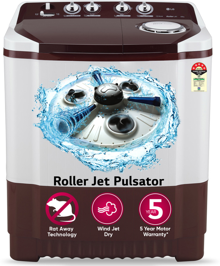 LG 8 kg Semi Automatic Top Load Washing Machine (P8030SRAZ) Online at ...