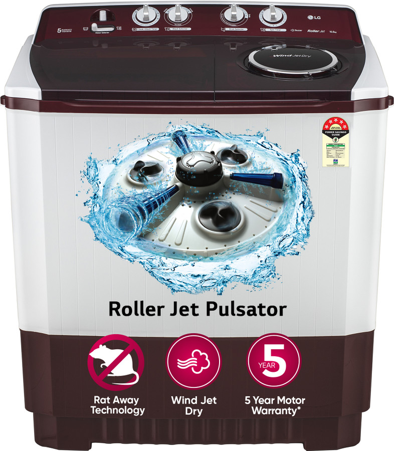 LG 10.5 kg Semi Automatic Top Load Washing Machine (P105ASRAZ) Online at Lowest Price in India