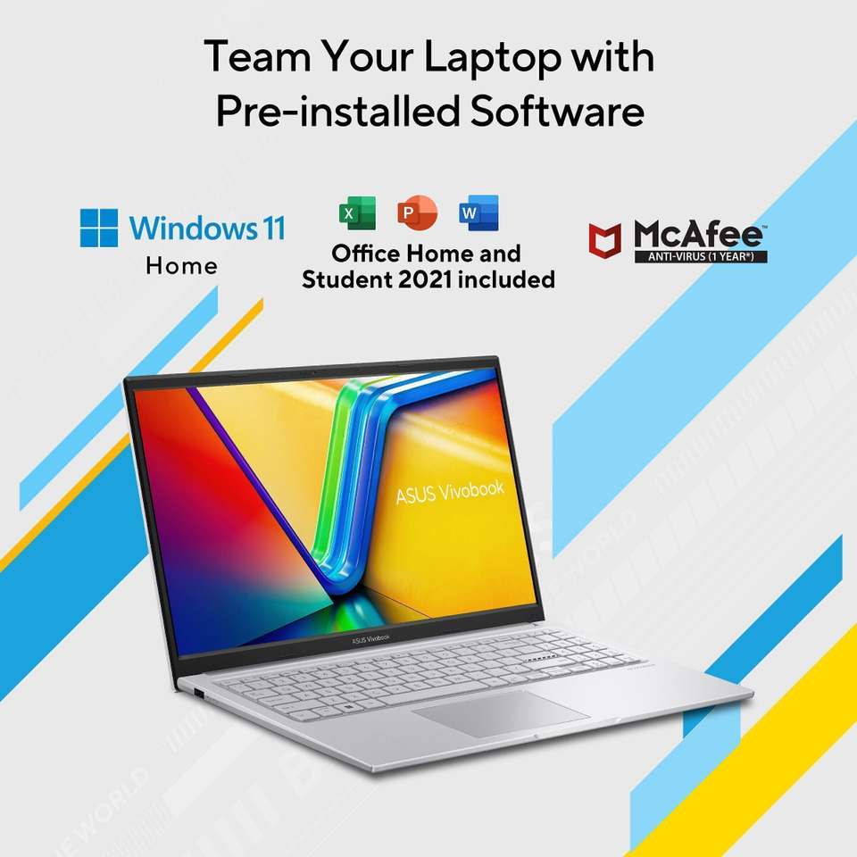 ASUS Vivobook 15, with Backlit Keyboard, Intel Core i3 12th Gen 1215U ...