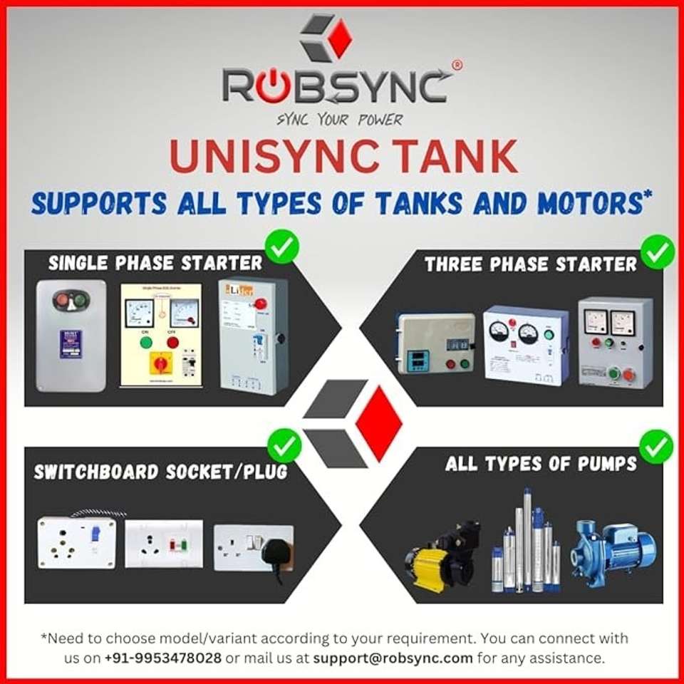Robsync Smart Fully Automatic Water Tank Level Indicator Controller ...