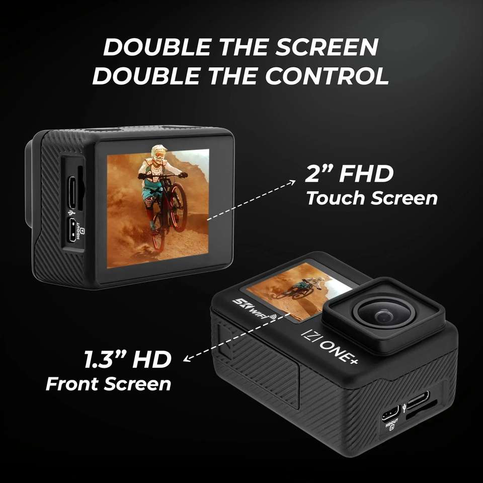 IZI One+ Action Camera ONE+ 5K Action Camera, 48MP, 6-Axis Gyro ...