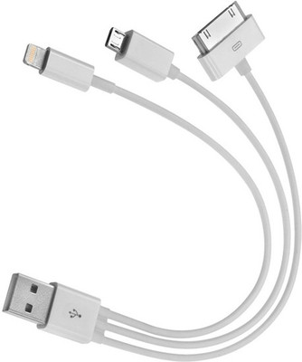 Buy Smartpro 3 in 1 2.0 to 30 Pin, 8 Pin and Micro USB Connectors USB ...