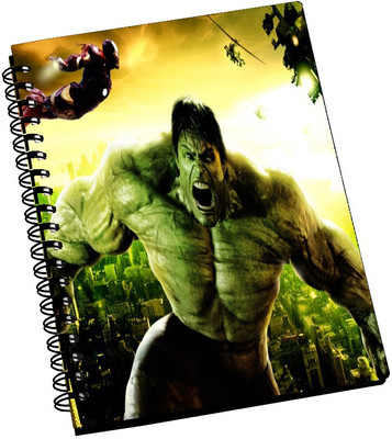 74% OFF on AMY 3D Incredible Hulk Angry Look A5 Notebook Spiral Bound ...