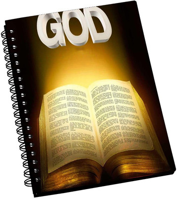 74% OFF on AMY God 3d Typography with Bible A5 Notebook Spiral Bound on ...