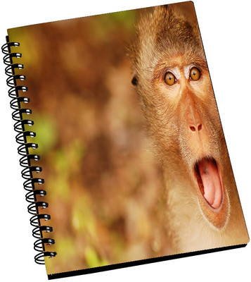 74% OFF on AMY Funney Big Face Monkey A5 Notebook Spiral Bound on ...