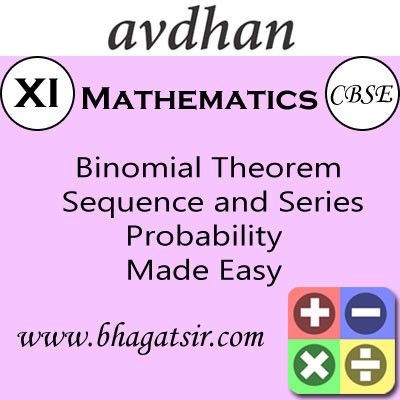 Buy Avdhan CBSE - Mathematics Binomial Theorem Sequence and Series ...