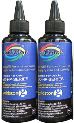 28% OFF on GoColor HP Premium Quality Inkjet 100 ML X 2 Black Color ...