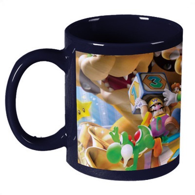 56% OFF on Amy Mario Cartoon Cute Dark Blue Ceramic Mug 330 ml on ...