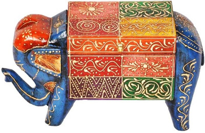 46% OFF on Home and Bazaar Ethnic Handpainted Elephant with Storage Box ...