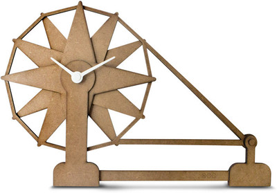 Buy Made In India Charkha Analog Wall Clock Natural on Flipkart ...