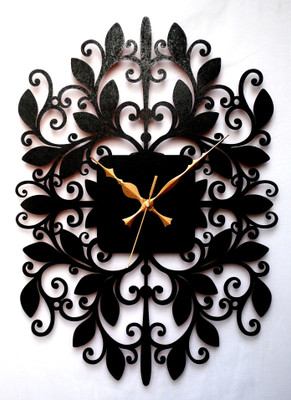 Buy Kwardrobe Organic Scroll Analog Wall Clock Black on Flipkart ...