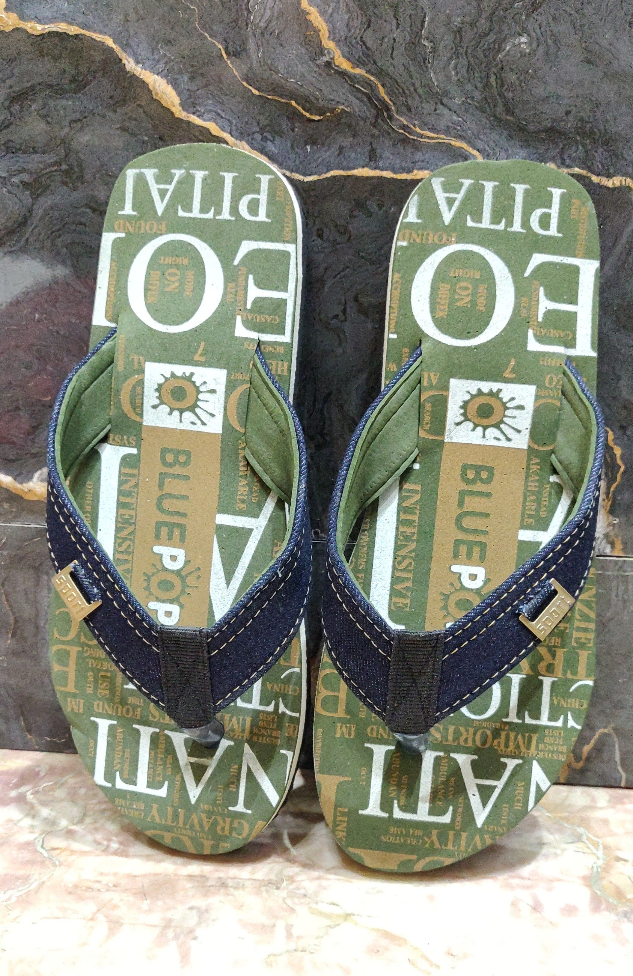 Blue Pop Slippers (Navy 7) | Ali2BD - Smart shopping with BDT